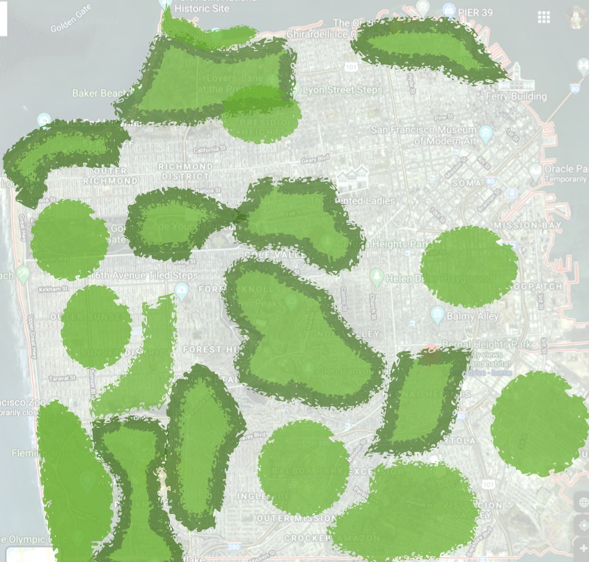 Territories & Population in SF | Coyote Yipps
