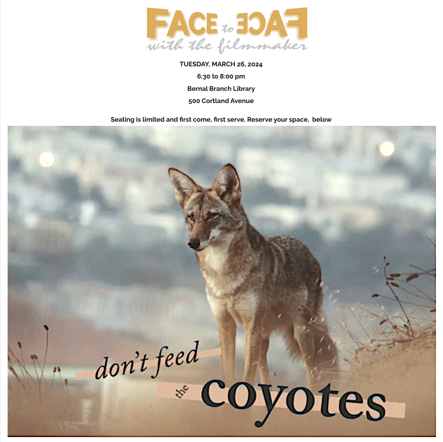 “don’t feed the coyotes”: new screening date | Coyote Yipps